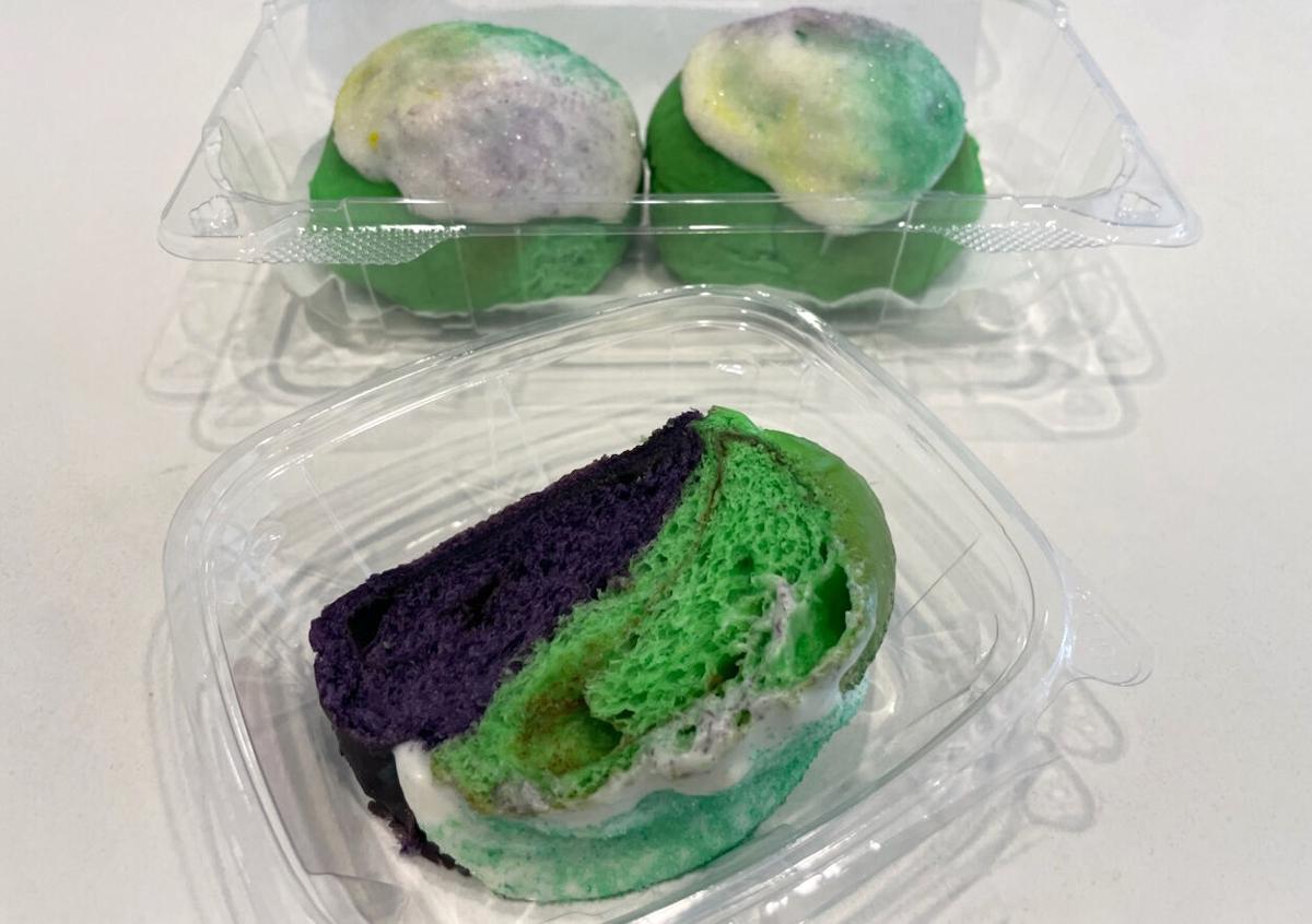 King cake of the day: Nola Bun Mi's pandan and ube flavors | Mardi Gras ...