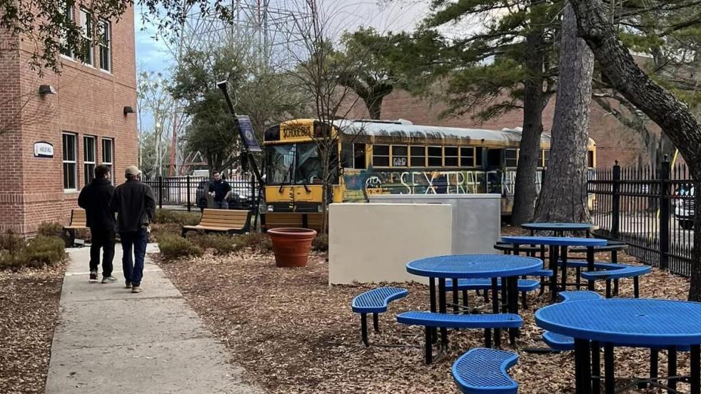 Woman with blowtorch crashes school bus at Covington school | Crime ...