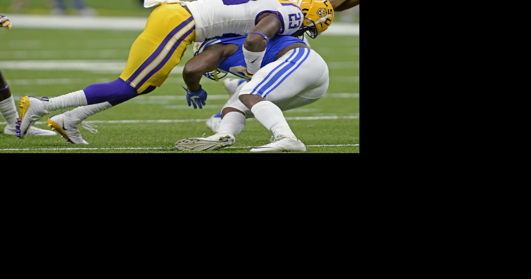 LSU linebacker Corey Thompson overcomes 5 surgeries, dashes thoughts of ...