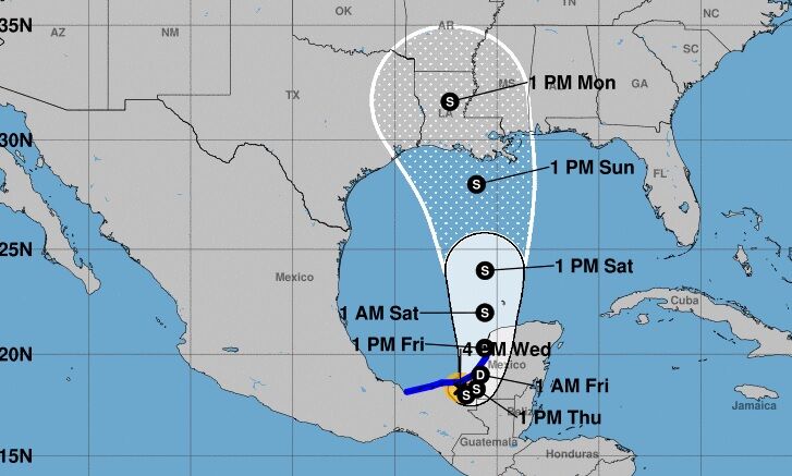 Tropical Storm Cristobal: Louisiana still in storm's projected path ...