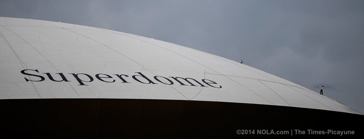 PHOTOS: Mercedes-Benz Superdome roof is cleaned for coating | Saints ...