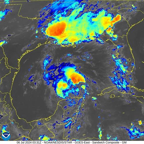 Beryl track shifts east again; Louisiana in forecast cone | Hurricane ...