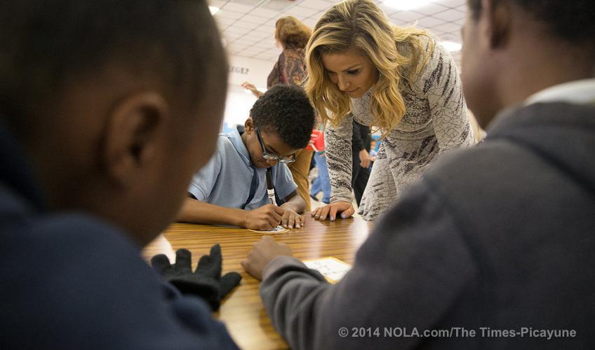 WWE Titus O'Neil and Diva Natalya kick off Reading Challenge in Harvey ...