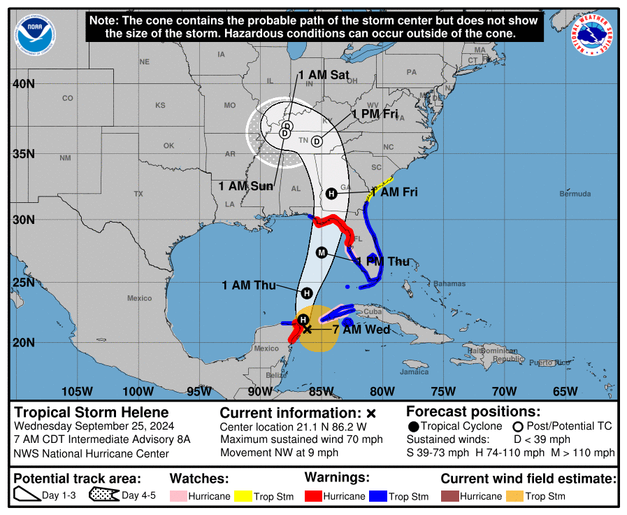 Tropical Storm Helene to intensify, grow in Gulf of Mexico | Hurricane ...