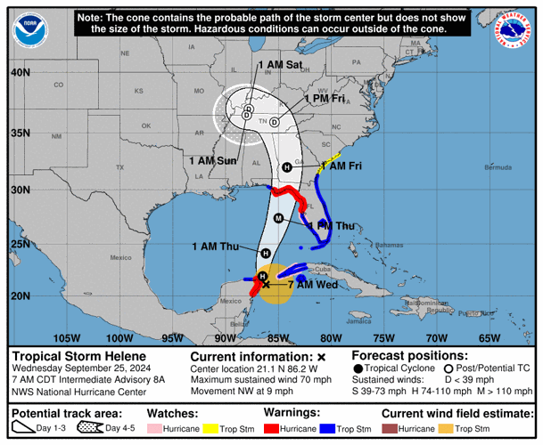 Tropical Storm Helene to intensify, grow in Gulf of Mexico | Hurricane ...