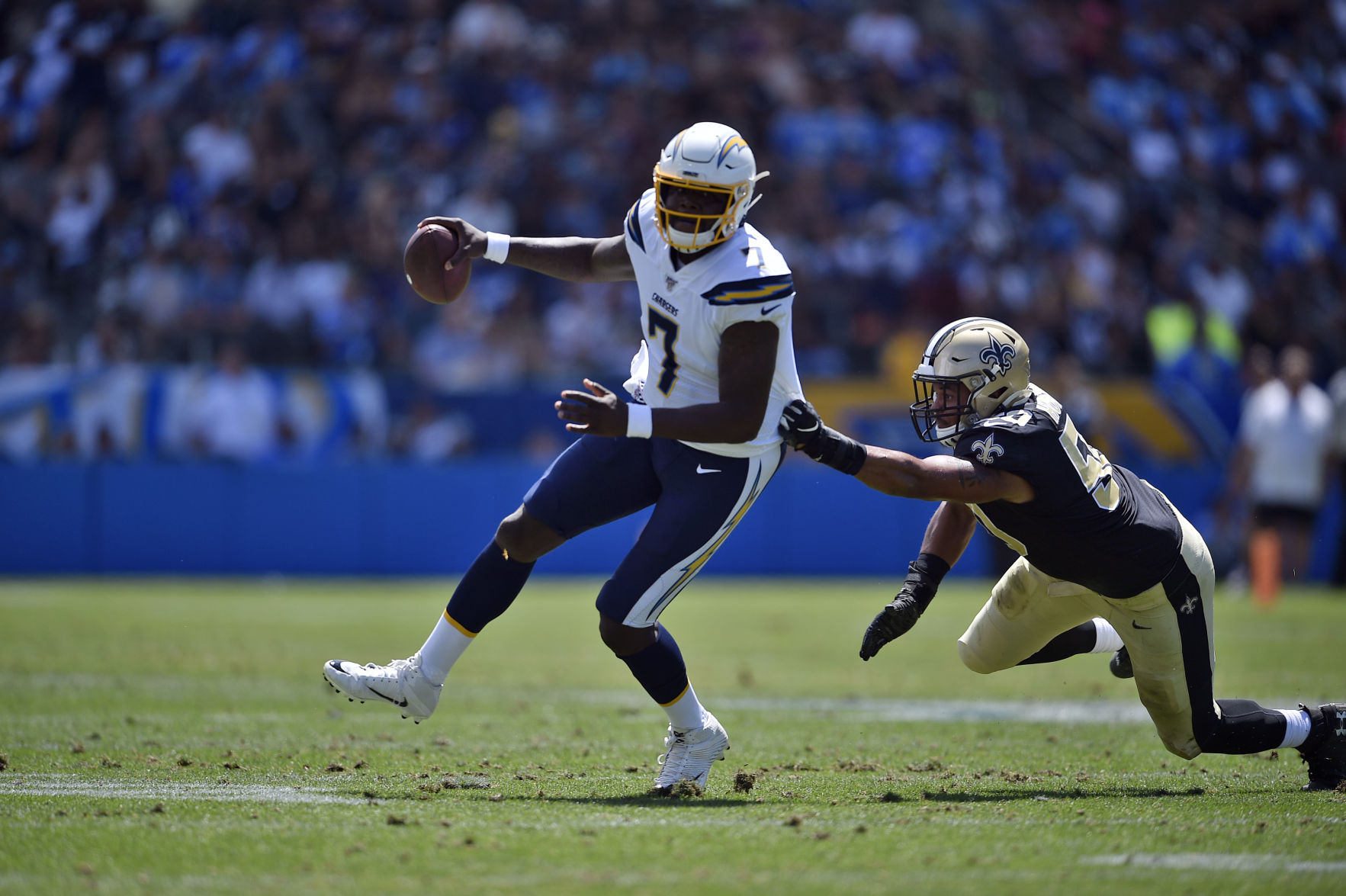 NFL fines Saints DE Wes Horton for hit on Chargers QB Cardale Jones ...