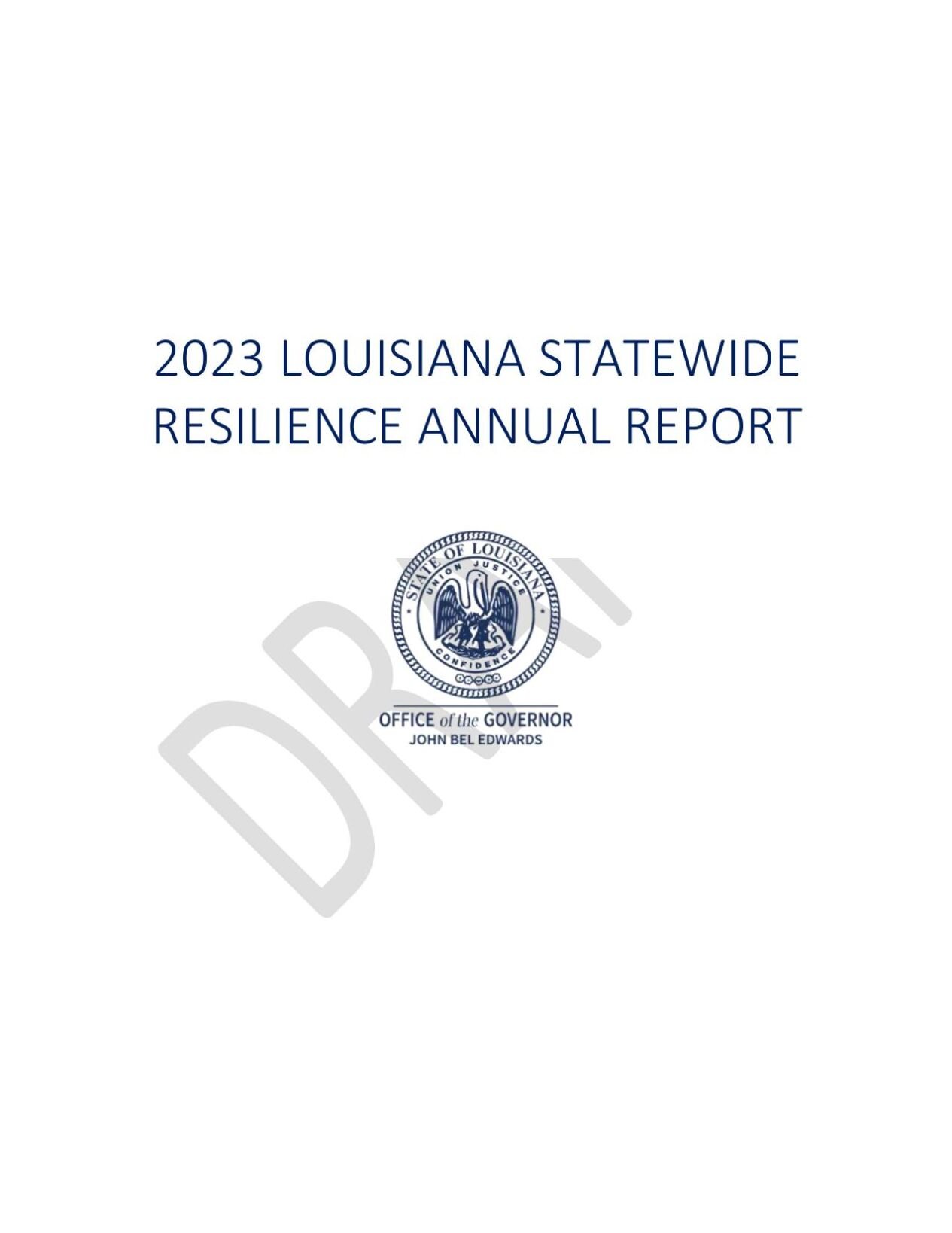 Draft 2023 Louisiana Statewide Resillience Annual Report | | nola.com