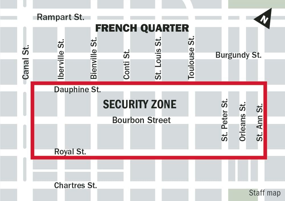 Bag checks, barriers on Bourbon Street for Super Bowl | Super Bowl ...