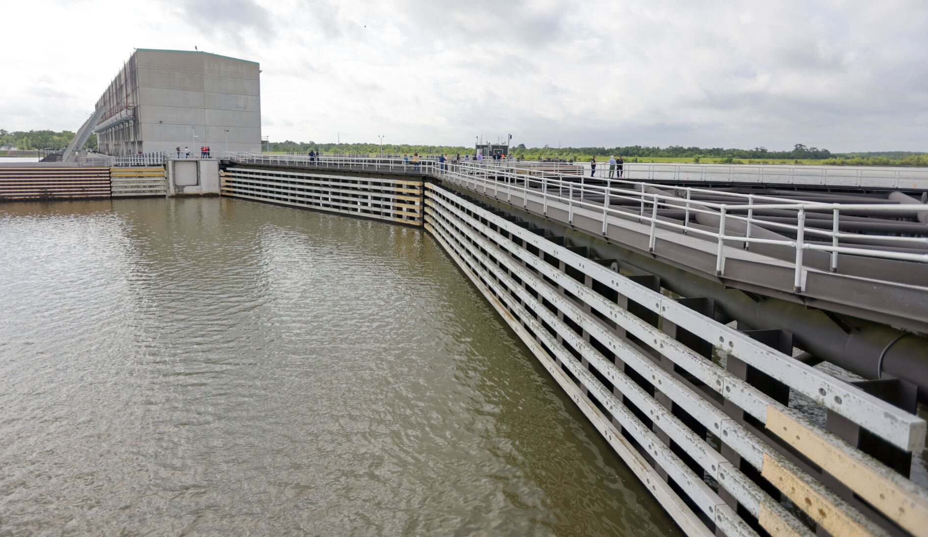 Photos: West Closure Complex system is tested in preparation for the ...