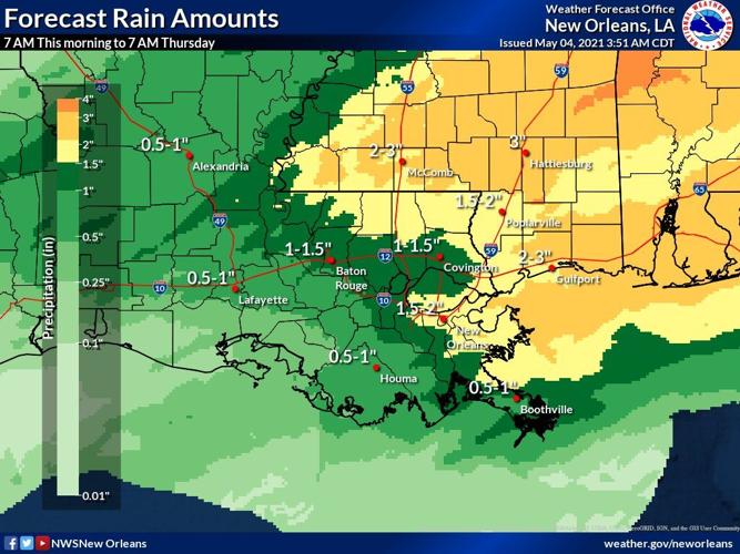Large hail, tornadoes, rain possible in New Orleans metro: See timing ...