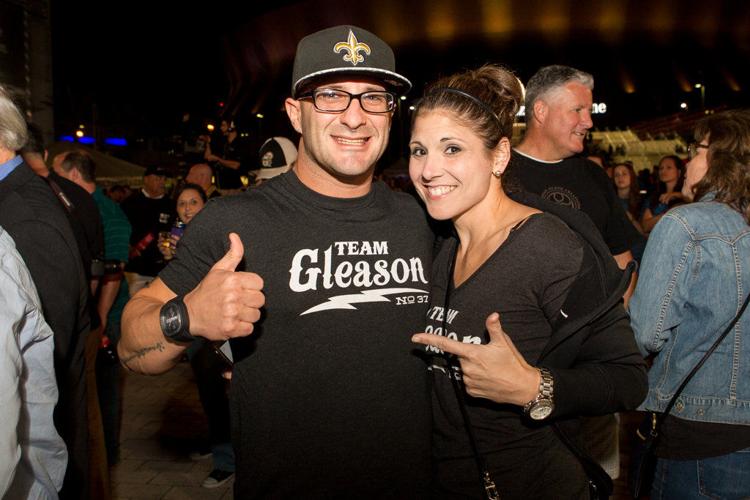 Drew Brees and Anthony Davis join Steve Gleason at Gleason Gras and the ...