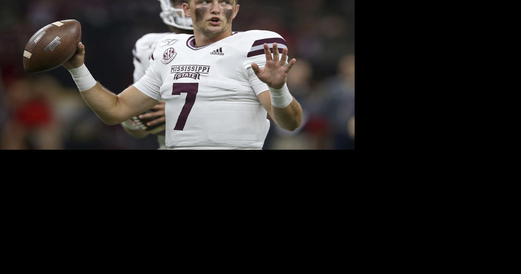 Saints trade back into 7th round, draft Mississippi State QB Tommy ...