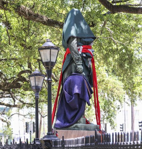 Vandalized statue of George Washington reappears in Marigny | News ...