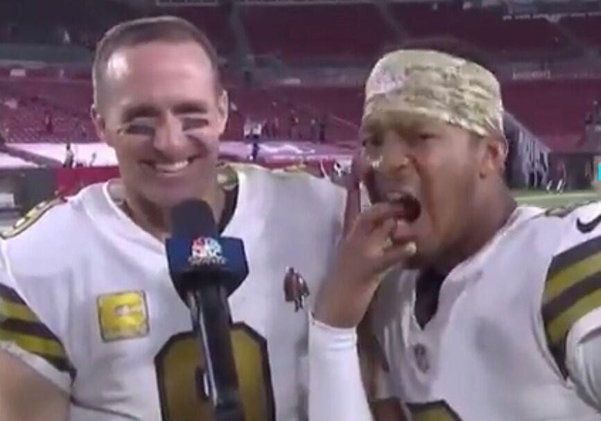Watch: Jameis Winston returns to 'eat a W' after Saints demolish ...