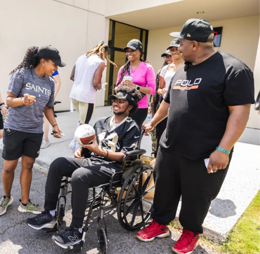 Elicia Broussard Sheridan: Mother, wife, and Saints, Pels VP | Saints ...