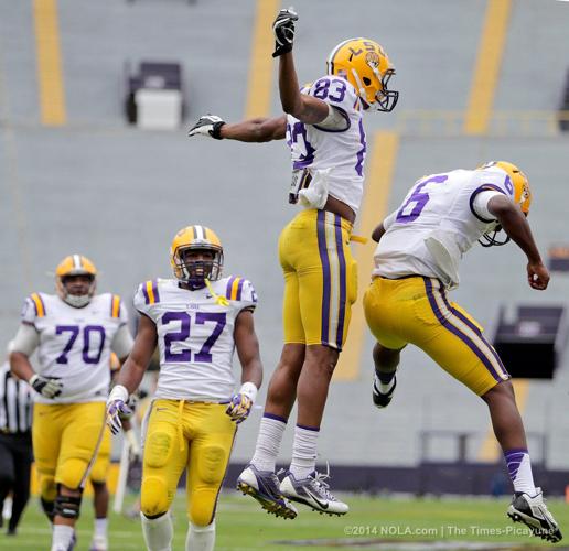 LSU spring football game | Freshman QB Brandon Harris shines as White ...