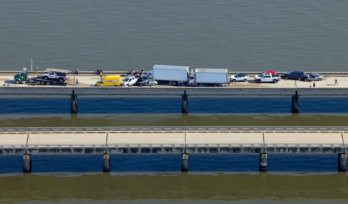 See aerial photos of Causeway bridge wreck in New Orleans LA | News ...