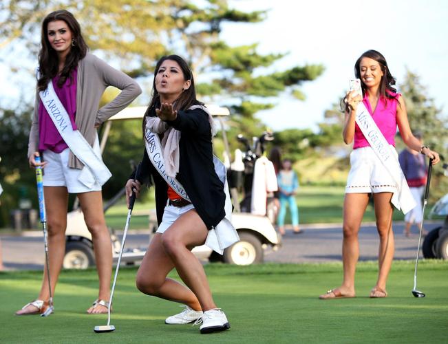 Golfing 101: Miss America 2017 contestants learn to putt, chip and ...