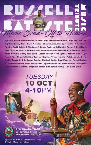 Musical tribute to Russell Batiste Jr. set for Oct. 10 at The Howlin ...