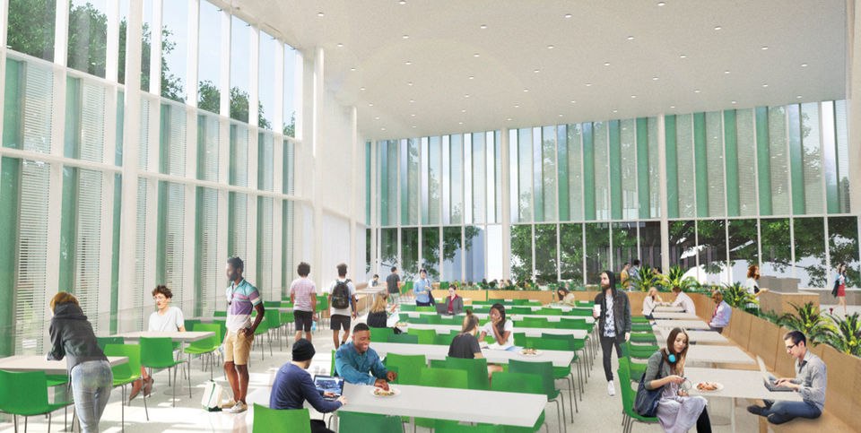 Here's a first look at Tulane's planned dining hall and commons space ...