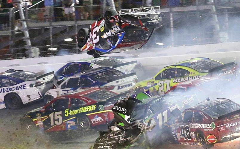 Terrifying crash at Daytona NASCAR race tears through fencing, scatters ...
