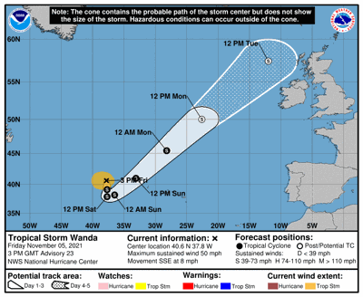 Tropical Storm Wanda's path shifts; now expected to miss Ireland ...