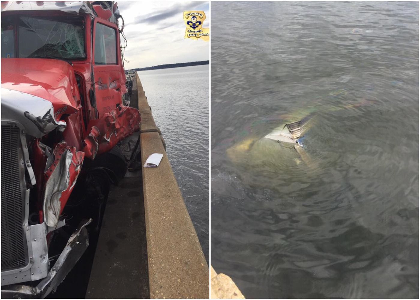 Pair of 18-wheelers collide on Pendleton Bridge, one sent into Toledo ...