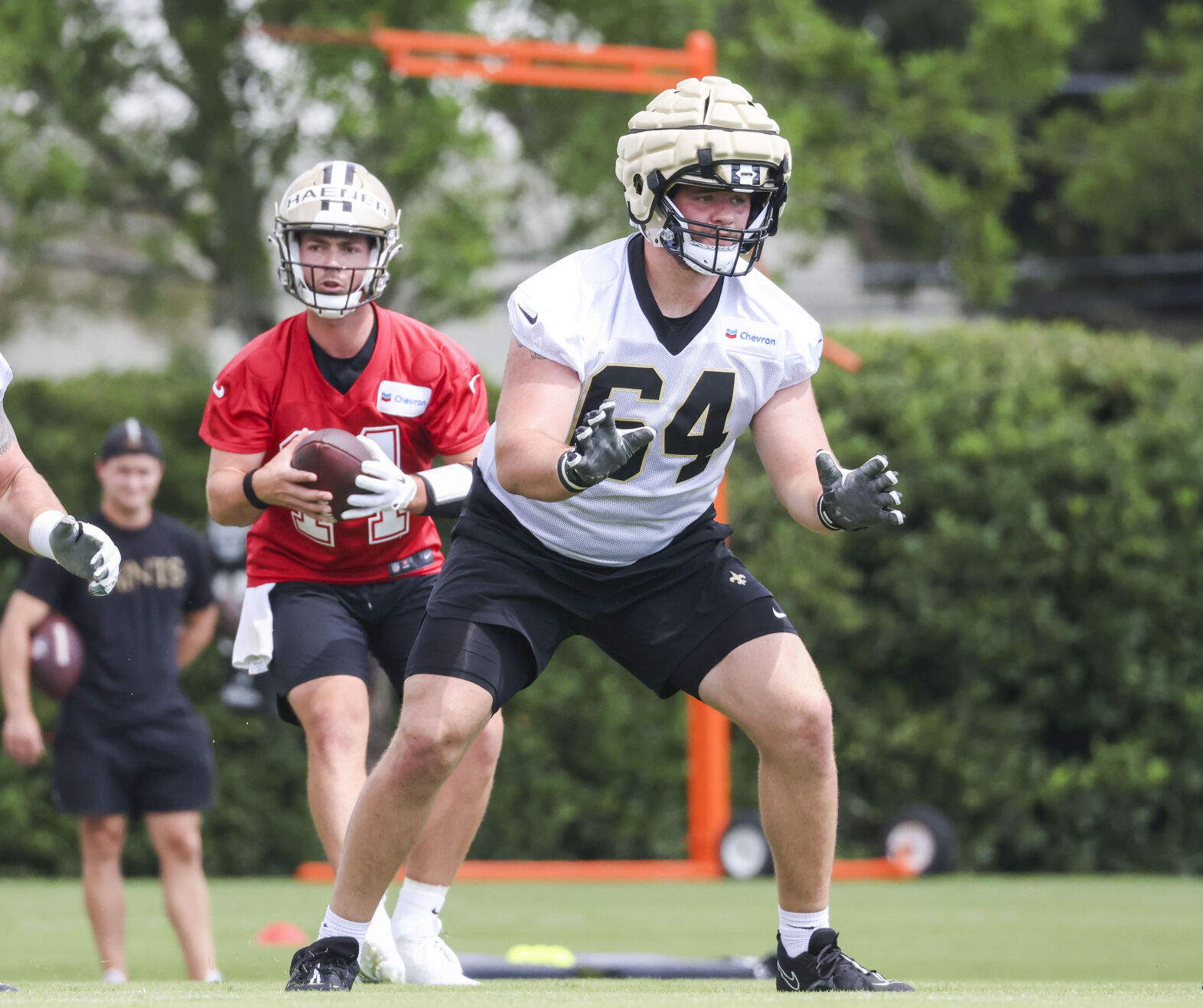 Slimmed-down Nick Saldiveri aiming for a starting job along the Saints ...