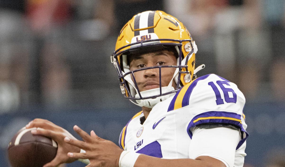 One of LSU football’s scholarship QB's is away from the team | Football ...