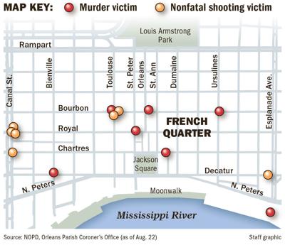 2024 murder rates rise in New Orleans French Quarter area | Crime ...