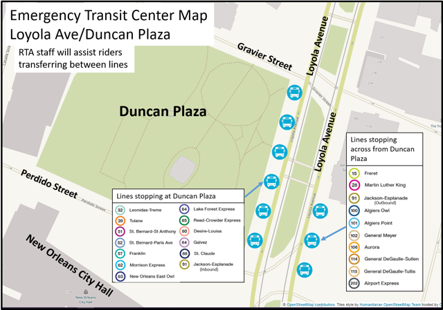 New Orleans RTA central transit hub to relocate temporarily to Duncan ...