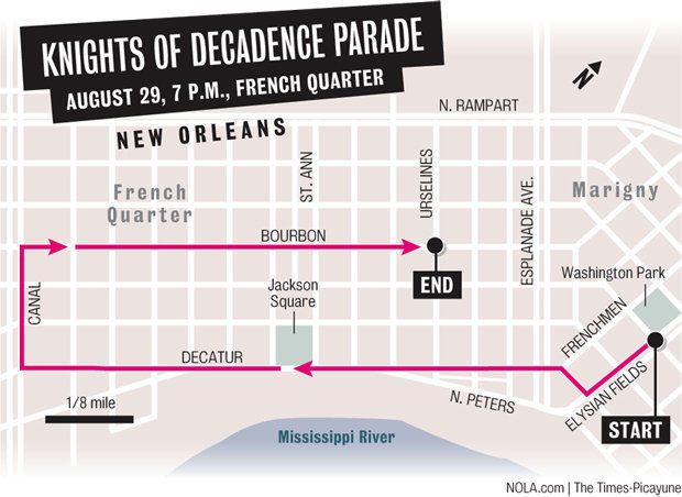 Southern Decadence 2014: Parade route maps and more details | Louisiana ...