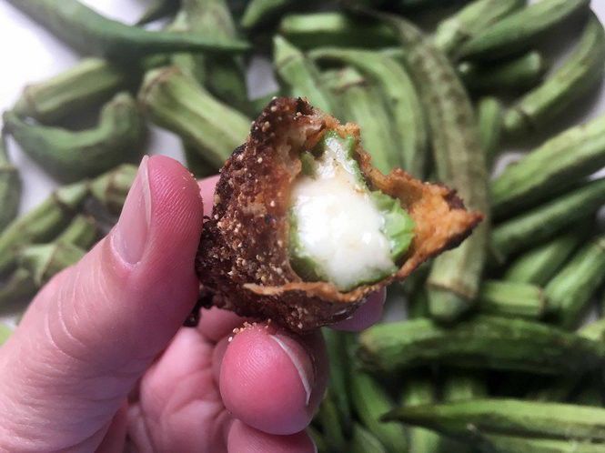 Spicy, cheese-stuffed okra poppers recipe | Where NOLA Eats | nola.com