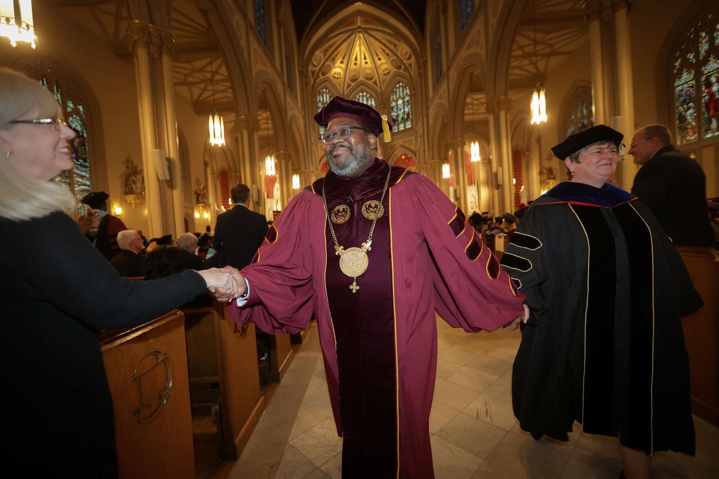 Photos: Xavier Cole installed as first Black president of Loyola in New ...