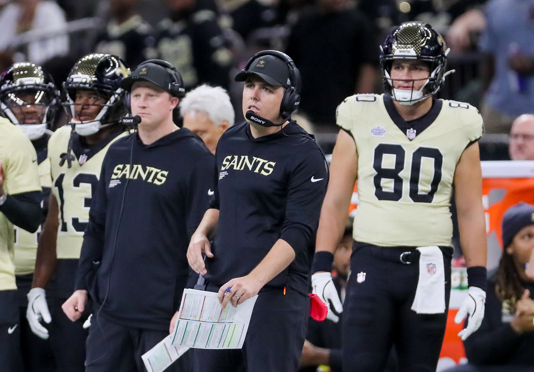 Saints' Kellen Moore shows growing pains in coaching debut | Saints ...