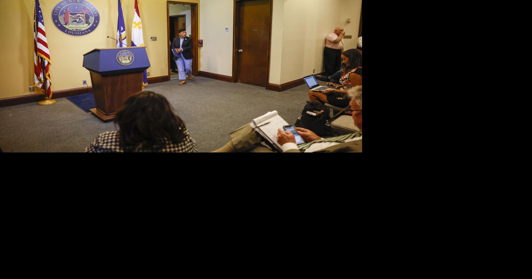 LaToya Cantrell holds first briefing since husband's death | Local ...