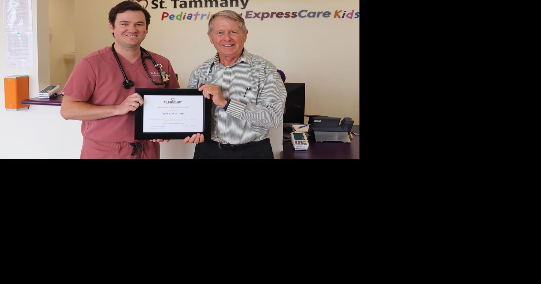 Dr. Seth McVea wins performance award | St. Tammany community news ...
