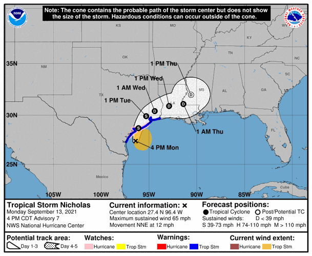 Hurricane Nicholas to drop heavy rain on Texas and Ida-battered swaths ...