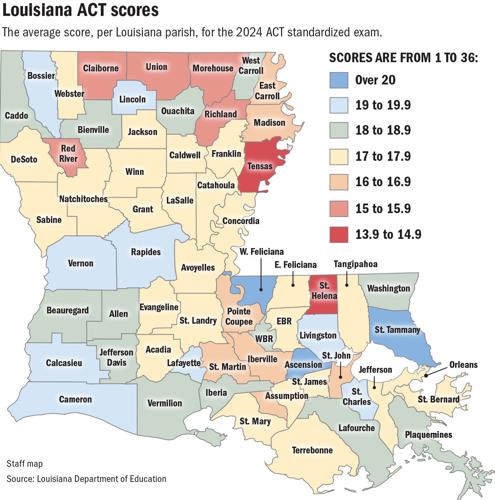 060225 La ACT scores map | | nola.com