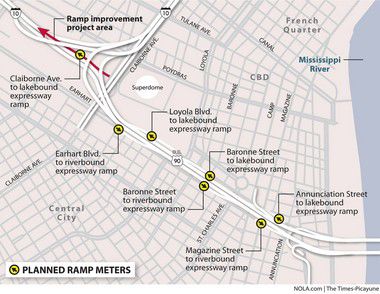 Ramp meter project starts on Pontchartrain Expressway | Traffic | nola.com
