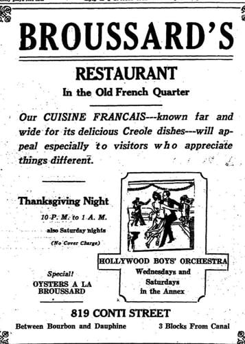 Broussard's at nearly 100: 26 vintage photos and ads of the French ...