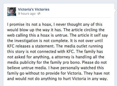 KFC controversy over scarred girl called hoax, newspaper reports ...