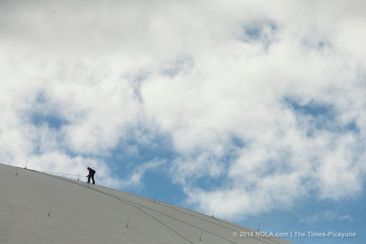 Sprucing up the 10-acre roof of the Mercedes-Benz Superdome: See photos ...