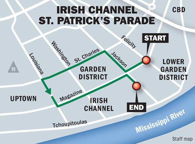 St. Patrick's Day 2026 parade maps in New Orleans, Metairie ...