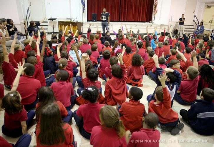 Saints safety Jairus Byrd visits Harahan Elementary: photo gallery ...