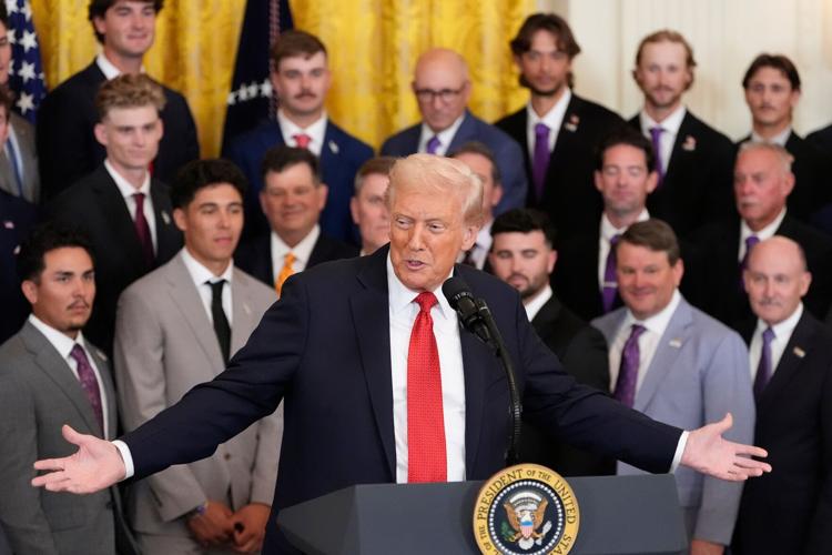 Donald Trump praises LSU, LSU-Shreveport at White House | Baseball ...