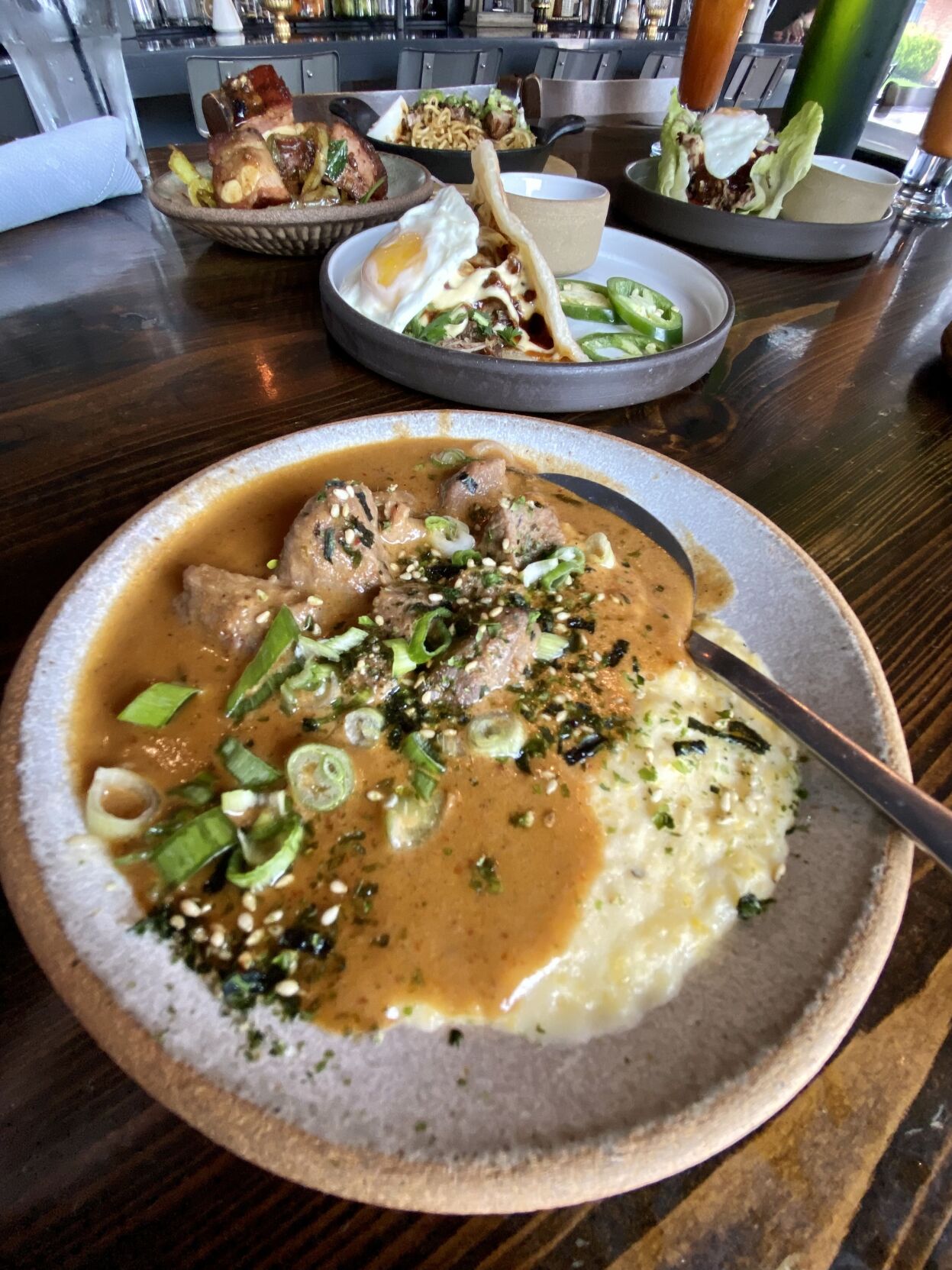 Try This Dish: Barbecue shrimp and grits with a Thai twist at Banana ...