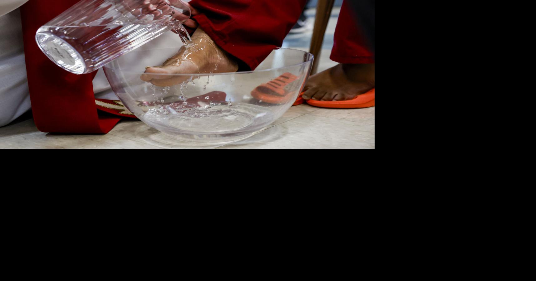 Archbishop Aymond washes feet of inmates on Holy Thursday | Photos ...