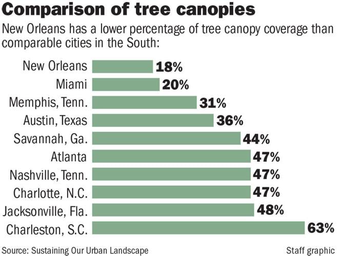 New Orleans tree planting efforts fall short of other cities ...