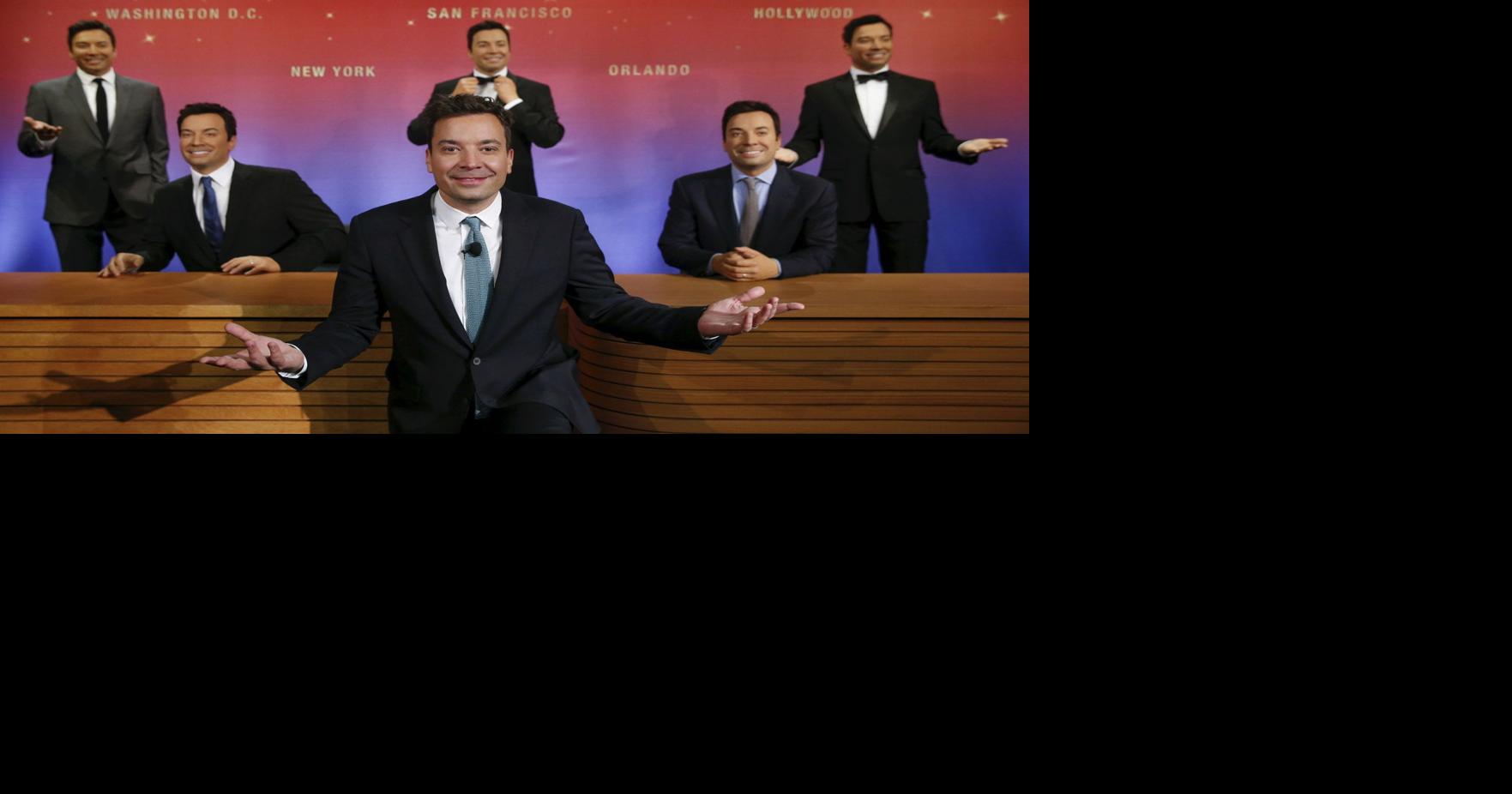 Jimmy Fallon in 'totally creepy' skit sings 'Barbara Ann' with 5 wax ...